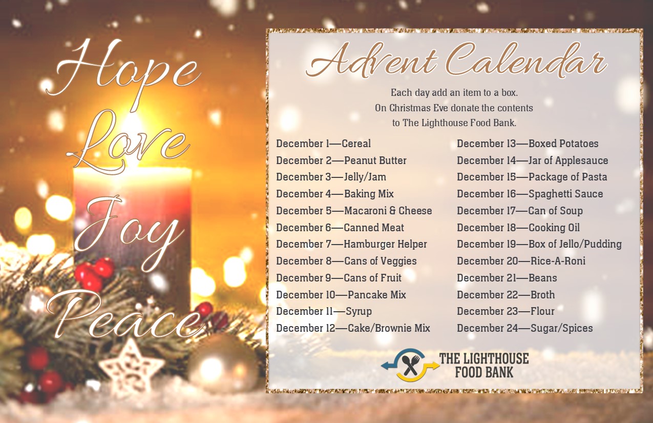 Food Bank Advent Calendar | The Lighthouse